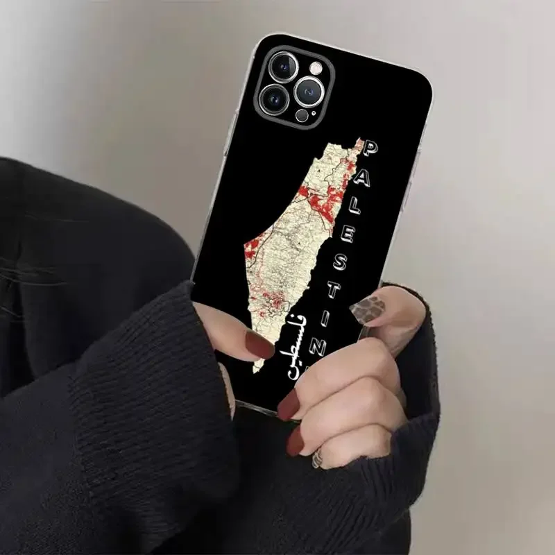 Palestine Map Arabic Phone Case For Iphone 14 11 12 13 Mini Pro Xs Max ...