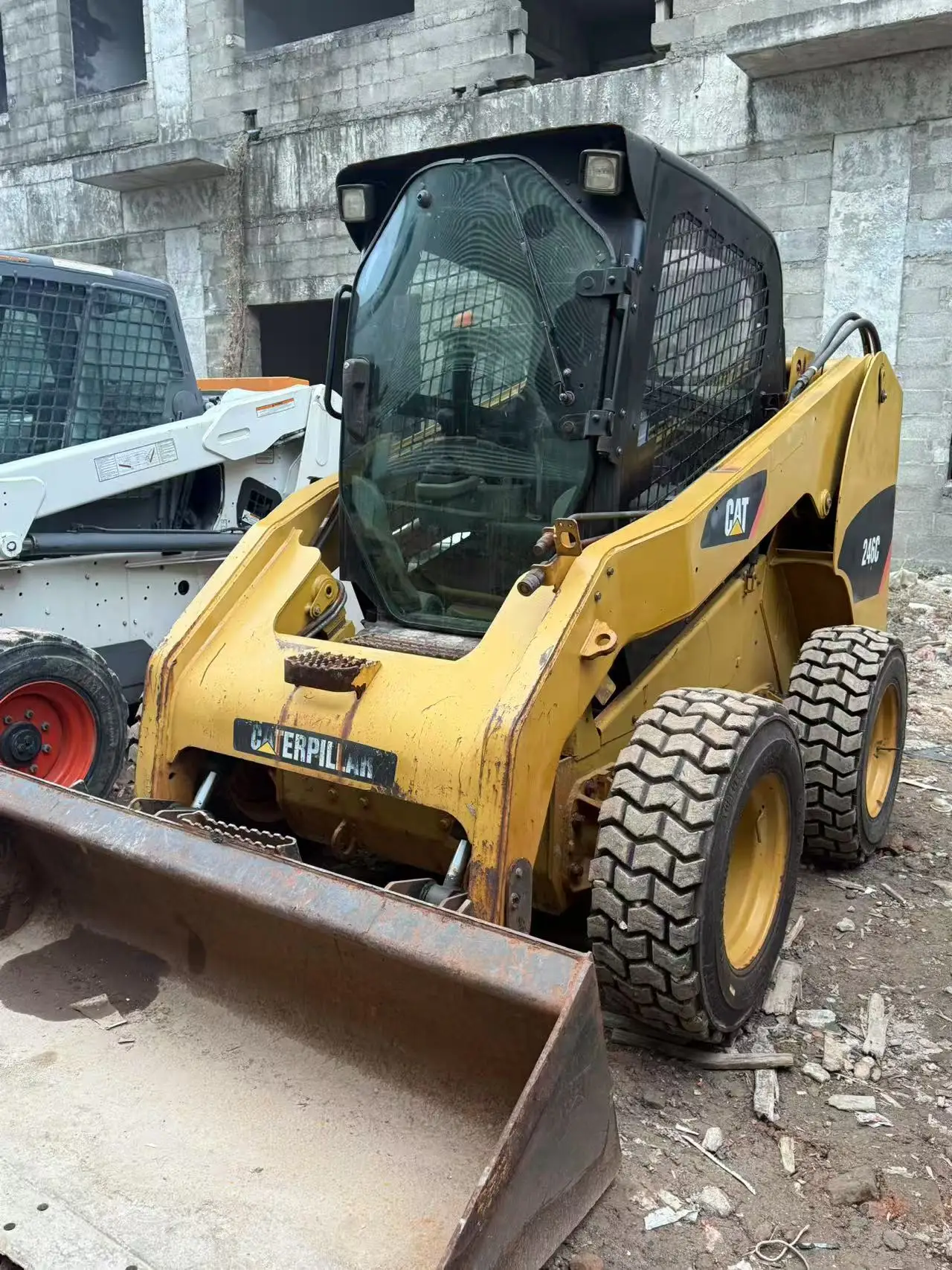 Used CAT246c Skid Steer Loader Origin Japan 246C 1-3 Ton mini loader ...