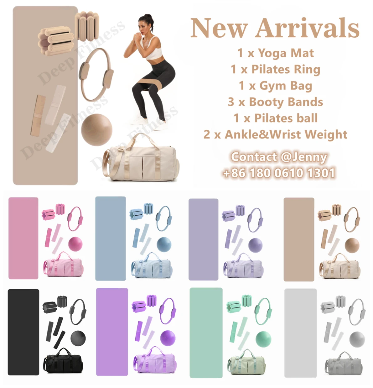 Customized Pilates Essential Kit - Pilates Ring, Yoga Mat, Resistance ...