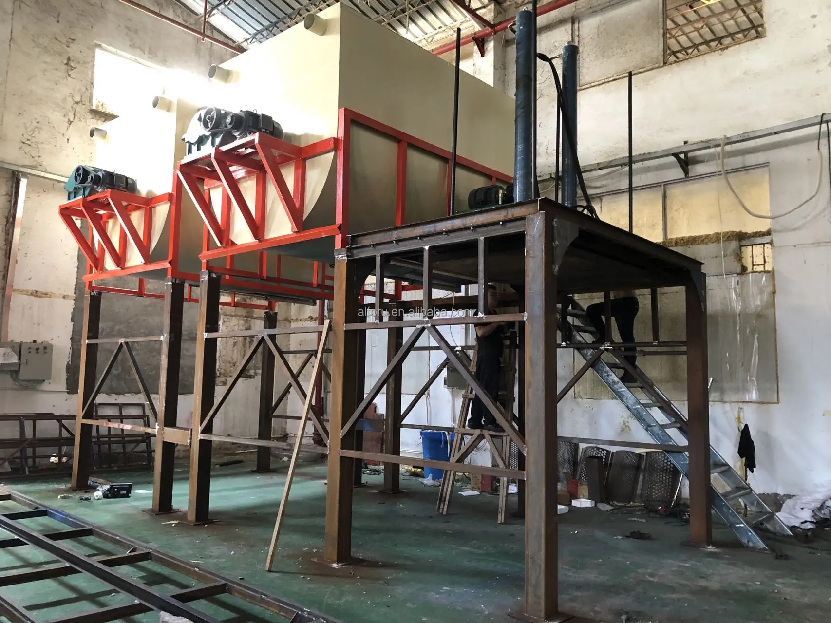 Rebonded Recycling Pu Foam Machinery Rebonding Foam Machine With Steam ...