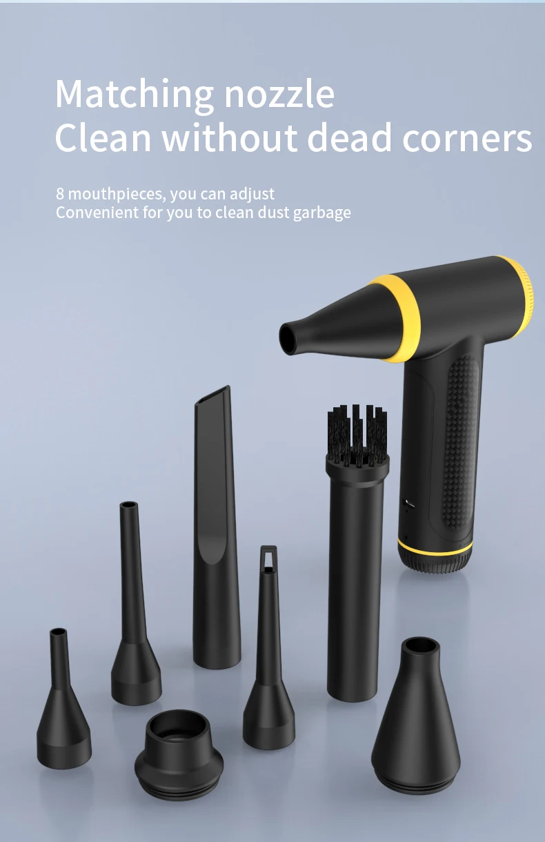 Compressed Air Duster Electric Blow Gun 6000mah 100000rpm Keyboard ...