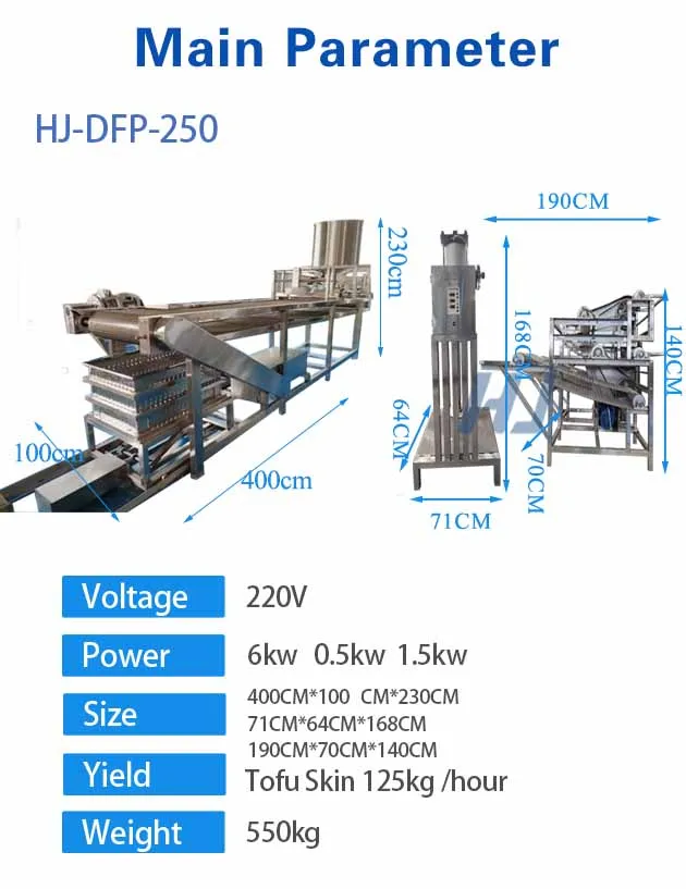 Automatic Tofu Skin Machine Beancurd Production Equipment for Soybean ...