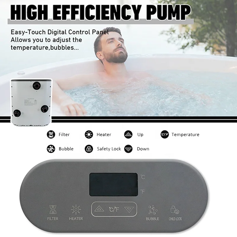 5-7 Person Jacuzzi Outdoor Hottubs - Drop Stitch Inflatable Hot Tub ...