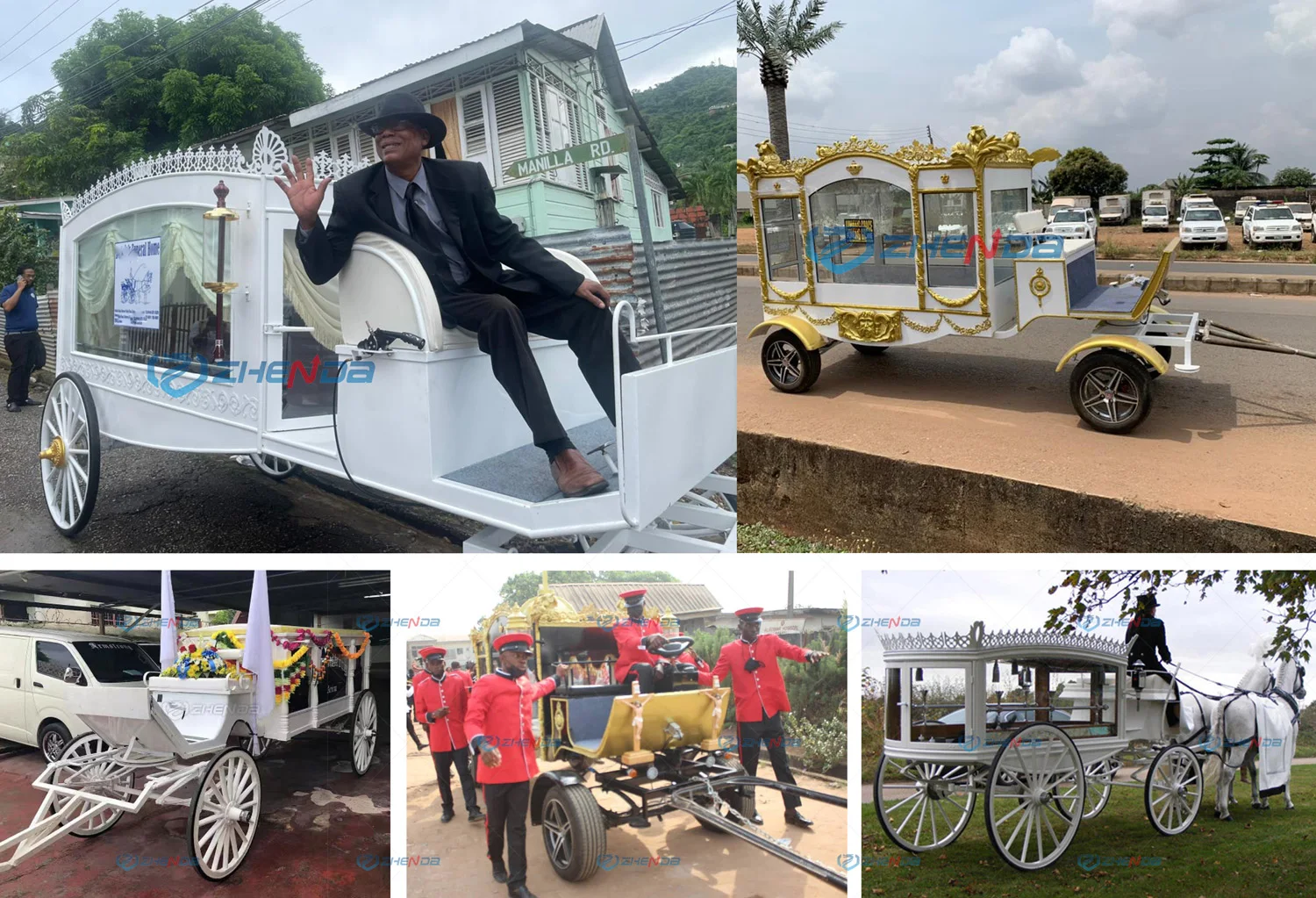 Modern Design Coffin Cart Antique Electric Funeral Vehicle Hearse Cart ...