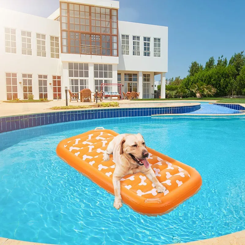 New Pvc Inflatable Puppy Floating Row Water Pet Splash Water Mat Pool ...
