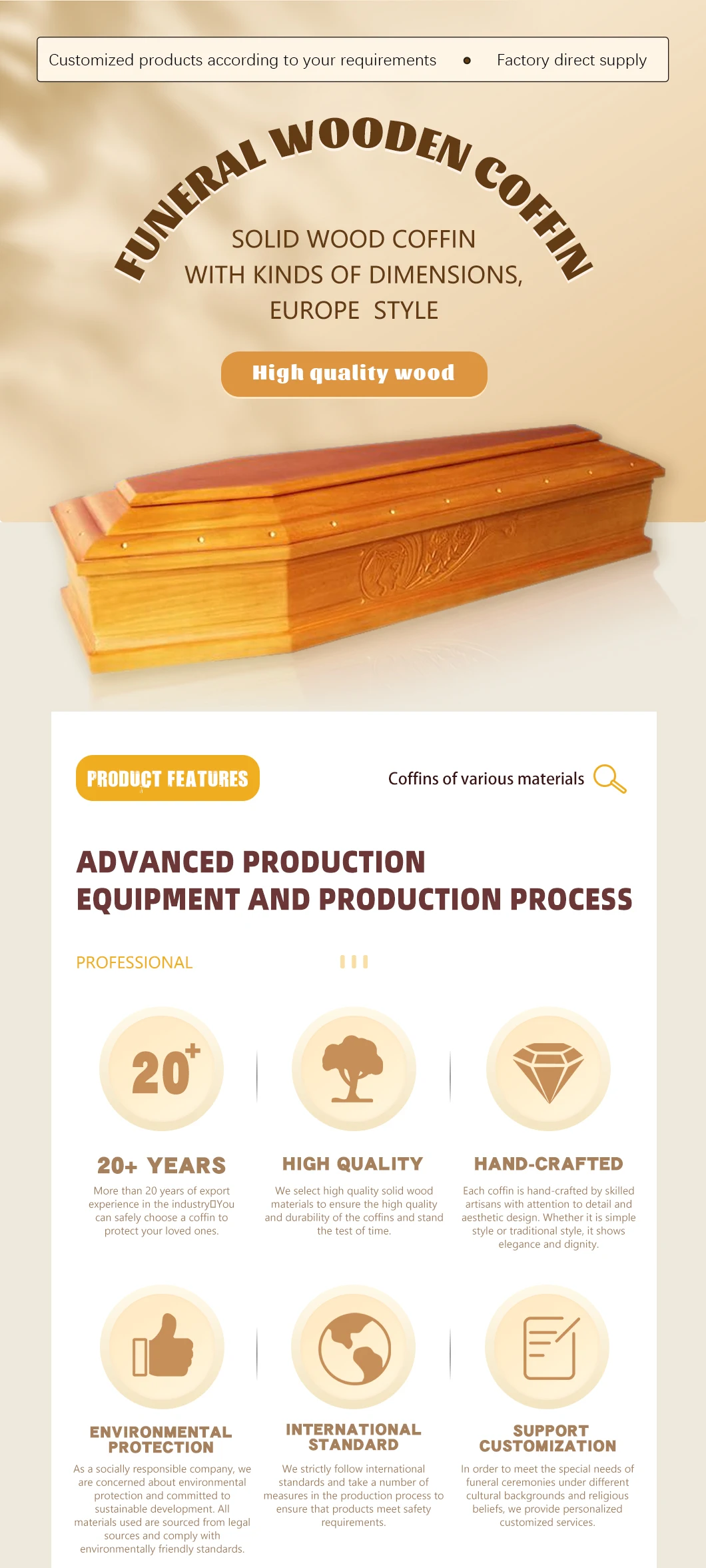 22mm Germany Model Paulownia Coffin Sales Price - Buy Coffin casket ...