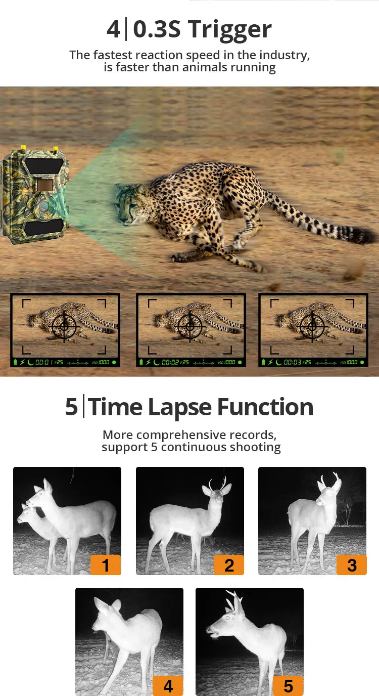 Outdoor 4g Lte Infrared Time Lapse Scout Trail Camera Hd 720p Scouting ...