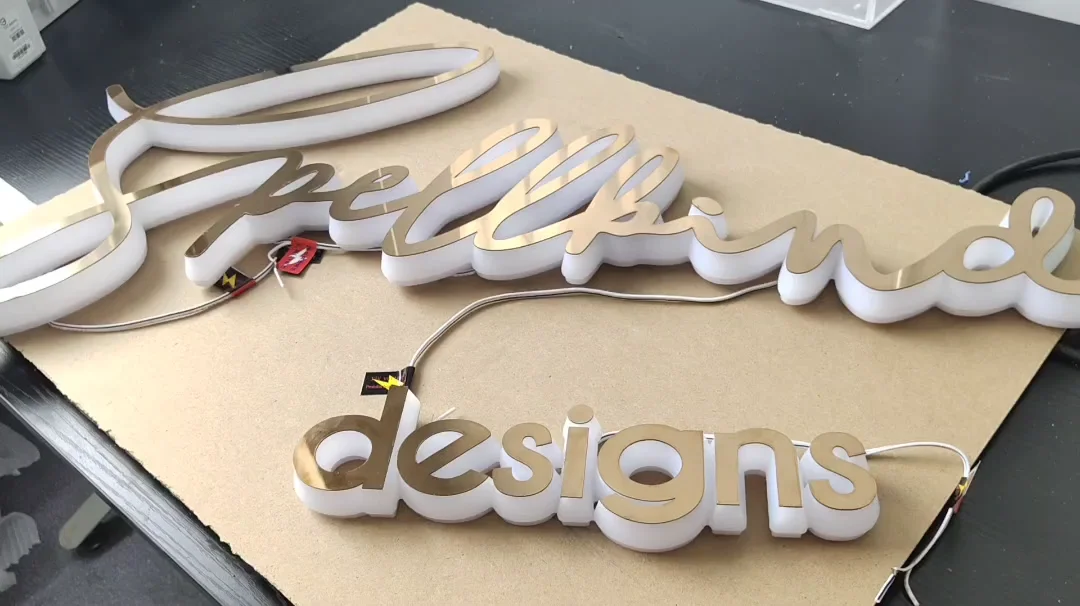 Shop Bright Sign New Led Letters Wedding Sign Gold Color Custom Metal ...