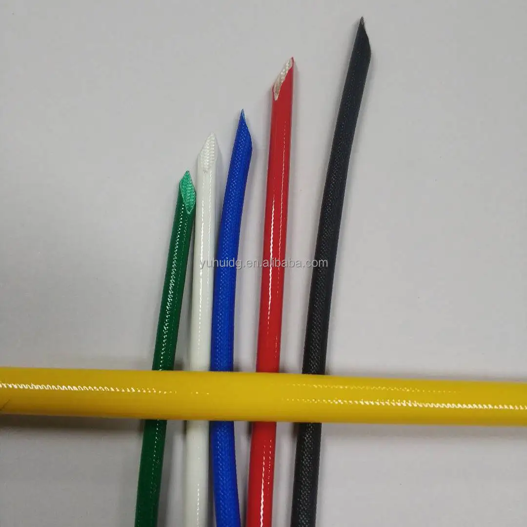Silicone Coated Braid Sleeve High Voltage Fiberglass Sleeve For ...