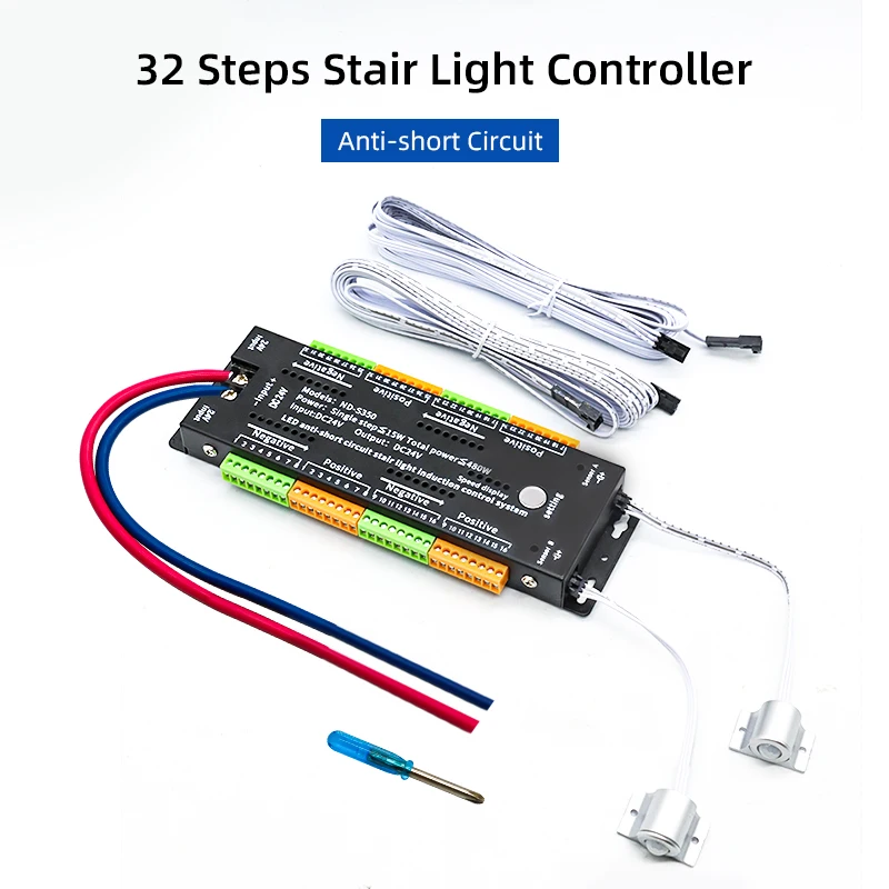 LED Stair Light Sensor Controller DC24V 32 Stair Light Induction Pir ...