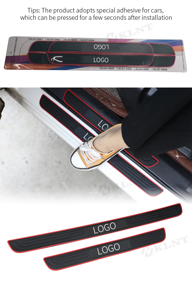 Car Door Bumper Protector Sticker Rubber Carbon Fiber Anti Scratch Car ...