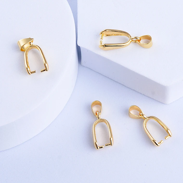18K Gold Plated Pinch Clasps - Perfect for Jewelry Making