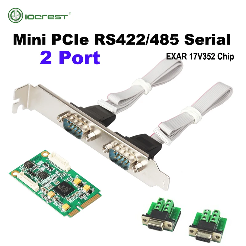 Mini Pcie 2 Ports Rs422 Rs485 Db9 Com Half Size Mini Pci Express Serial ...