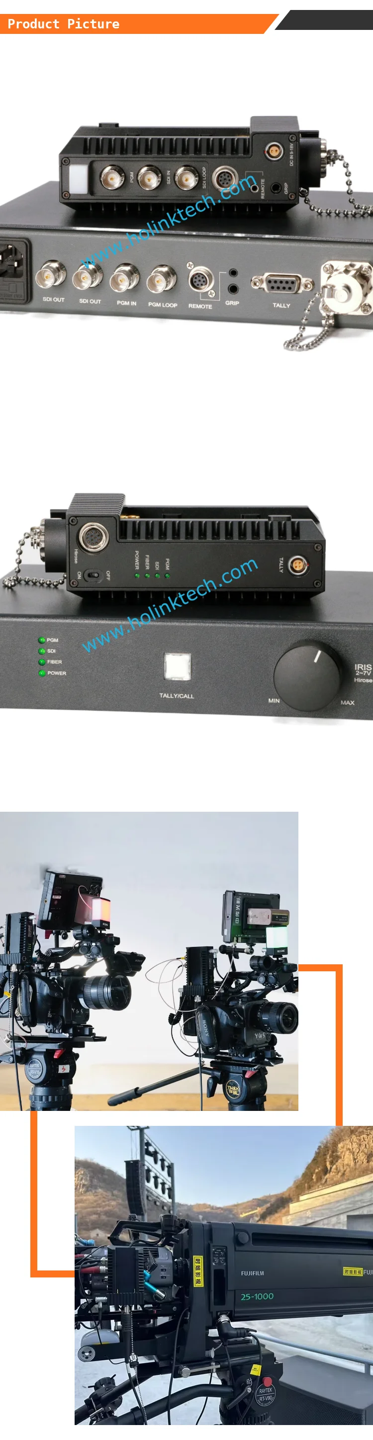 Fibre Optical Camcorder Converter with ODC Fiber Connectors