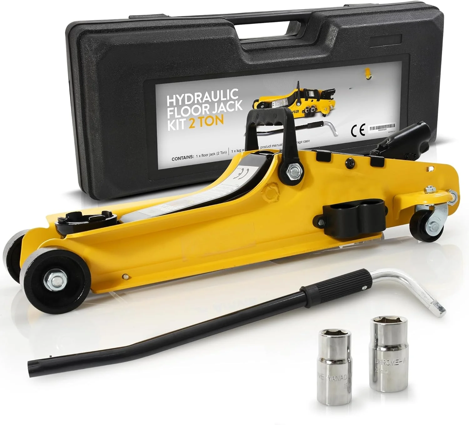 Altertool Floor Jack 2 Ton Case Car Jack Hydraulic Low Profile Trolley ...