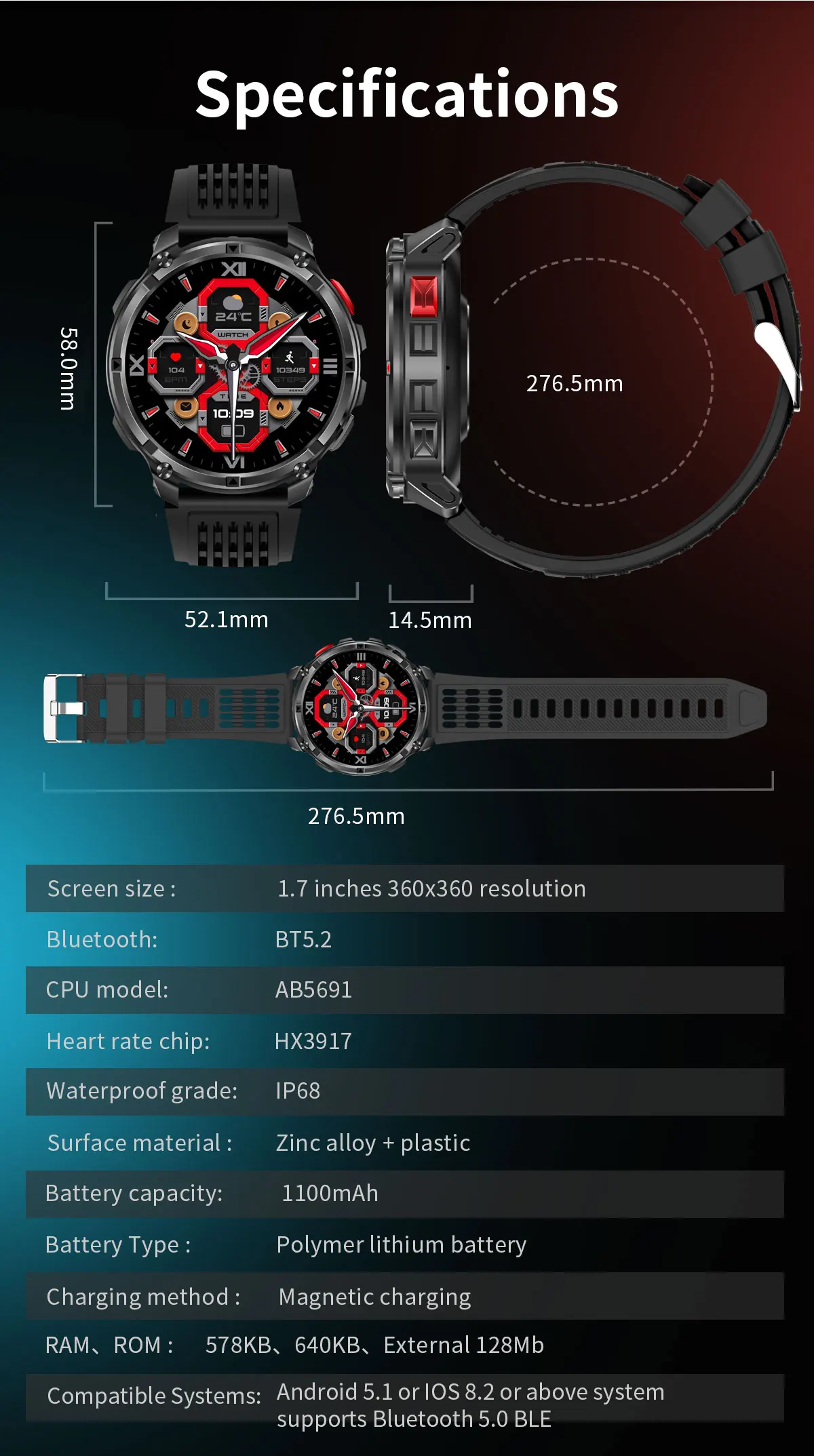 DF HT33 2025 GPS Smart Watch Amoled Screen High Quality Sport Waterproof BT Calling Men Sports ...