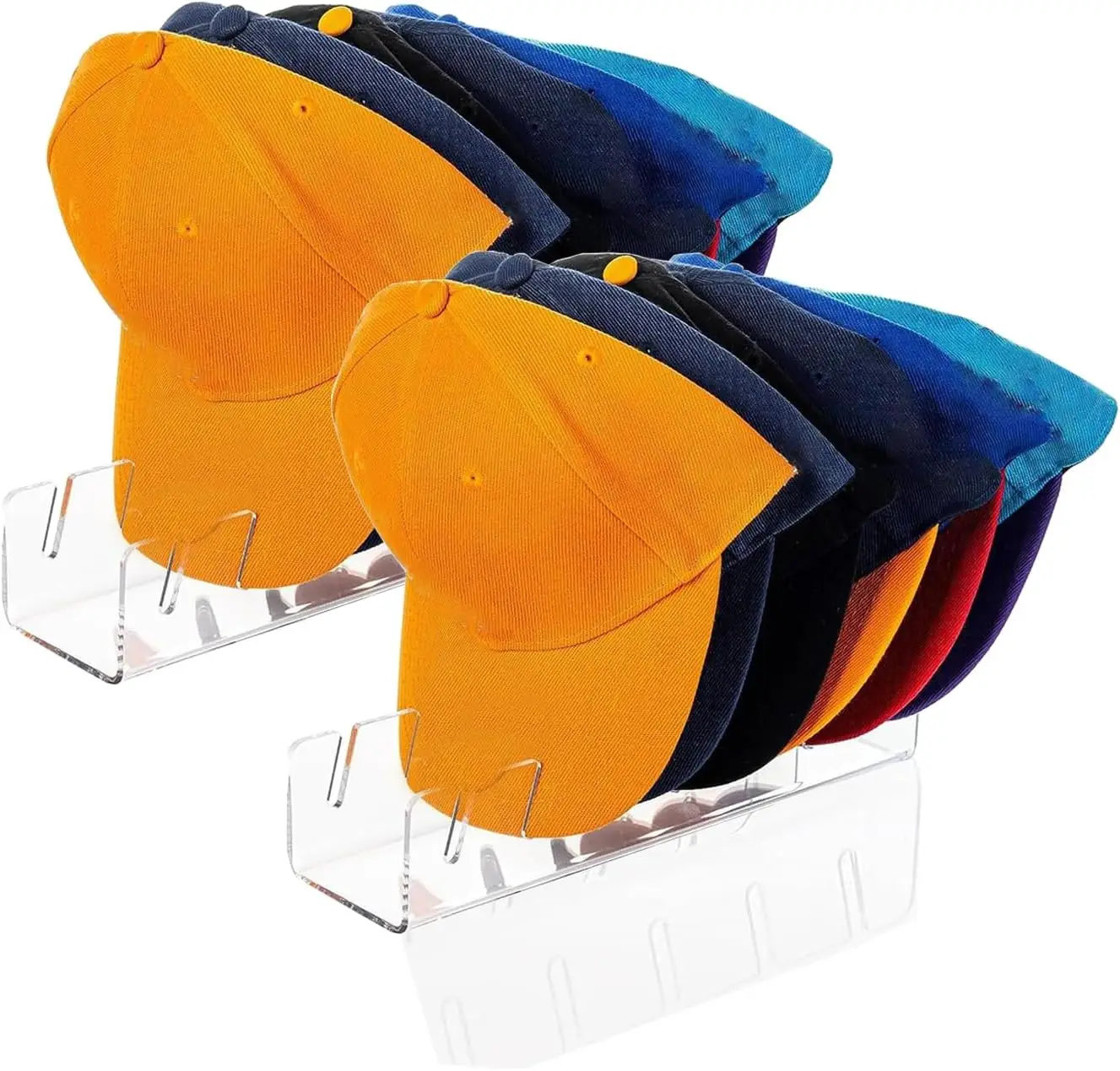 2 Pack Hat Stand For Baseball Caps Acrylic - Multiple Hats Organizer ...