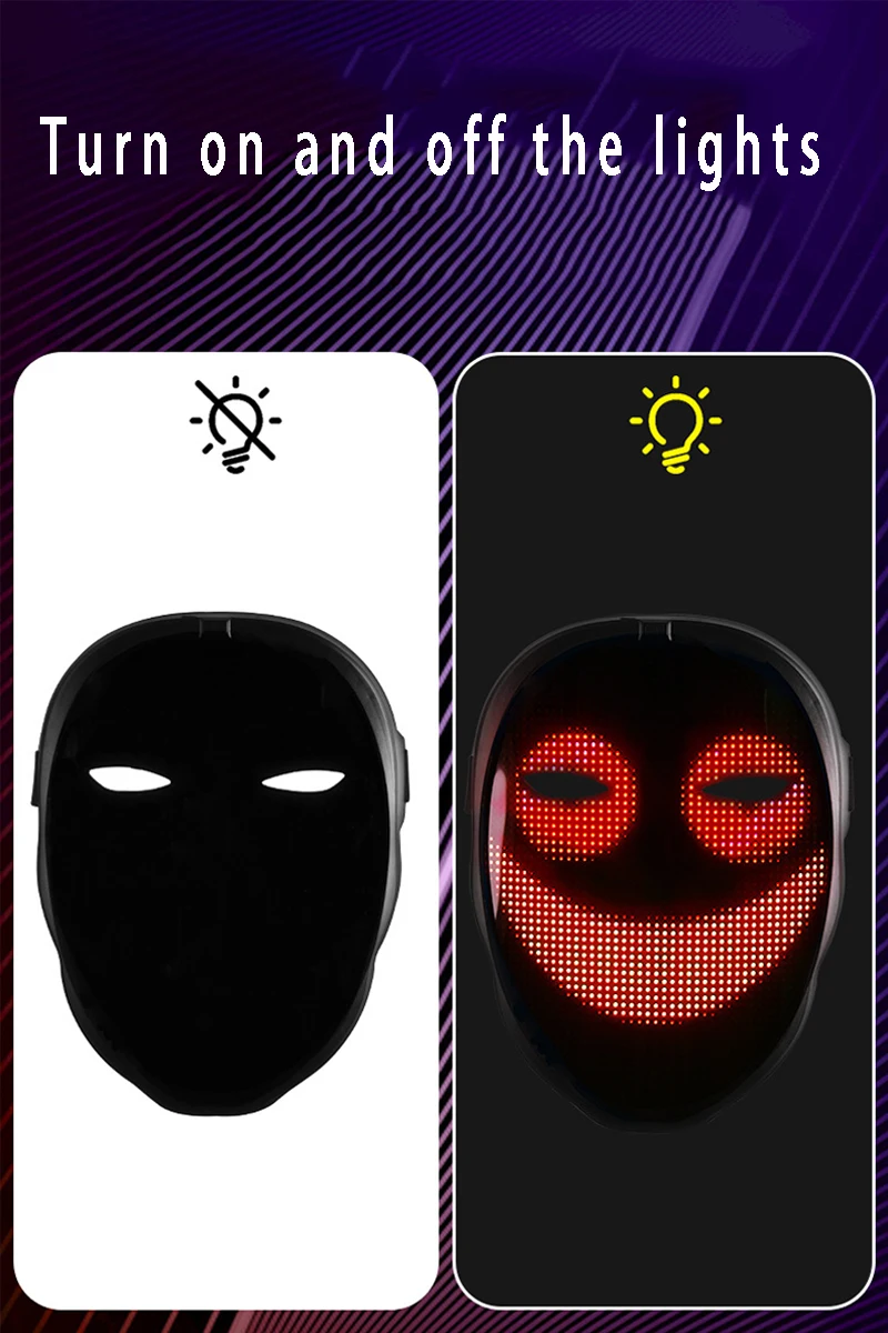 Halloween LED Face-Changing Masks - Smart & Fun Party Gear