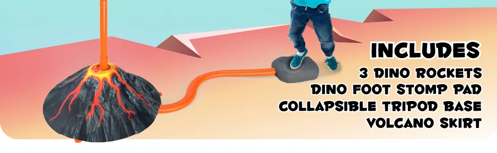 Dinosaur Rocket Launcher For Kids Dino Blasters Launch Up To 100 Ft ...