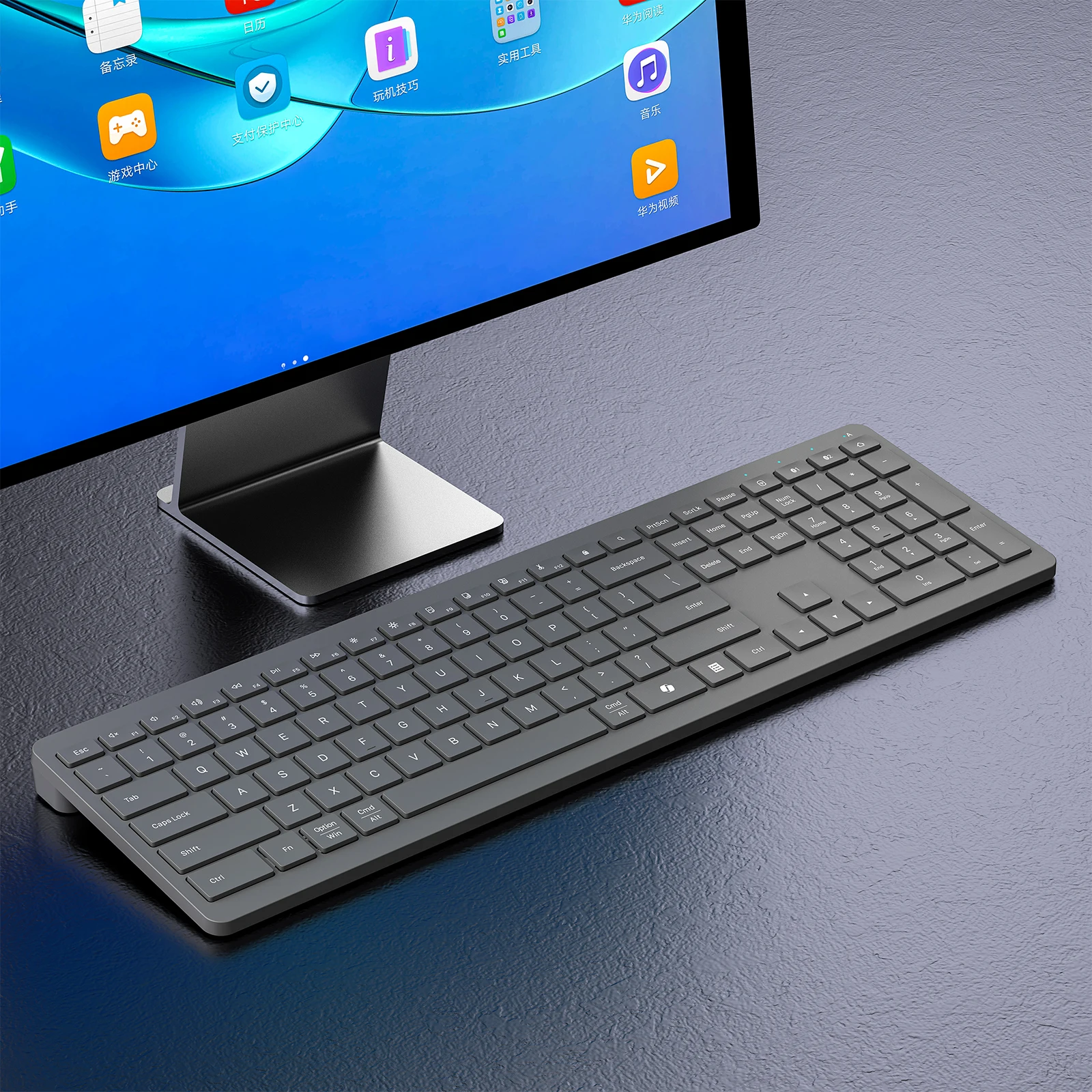 Office Wireless Keyboard - AI Copilot Key Scissor Silent