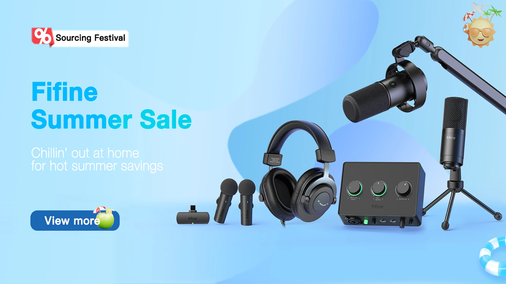 Fifine All In One Podcast Equipment Audio Interface Sound Card Audio ...