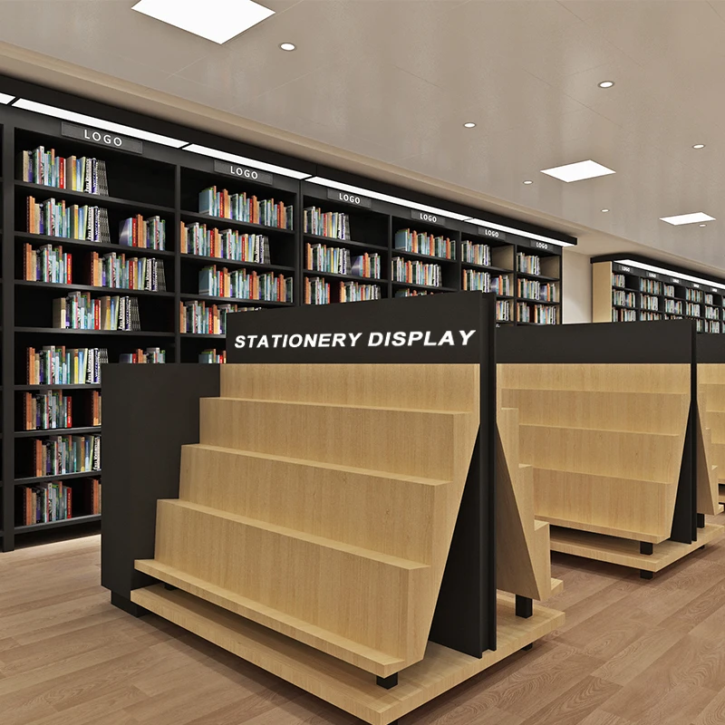 Counter Interior Design For Bookstore Stationery Store Display Stand ...