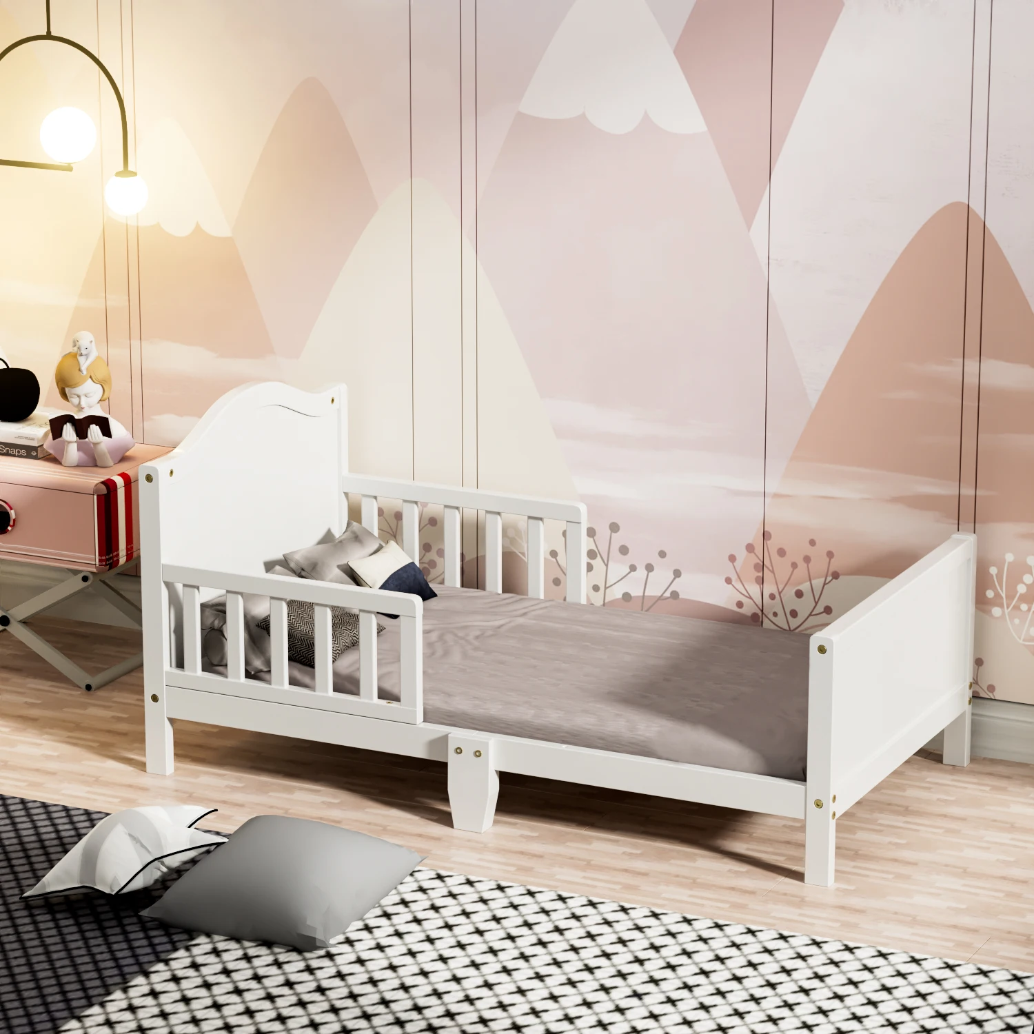 Factory Sale Pure Wooden MDF Material Single Bed for Kids Girl and Boy ...