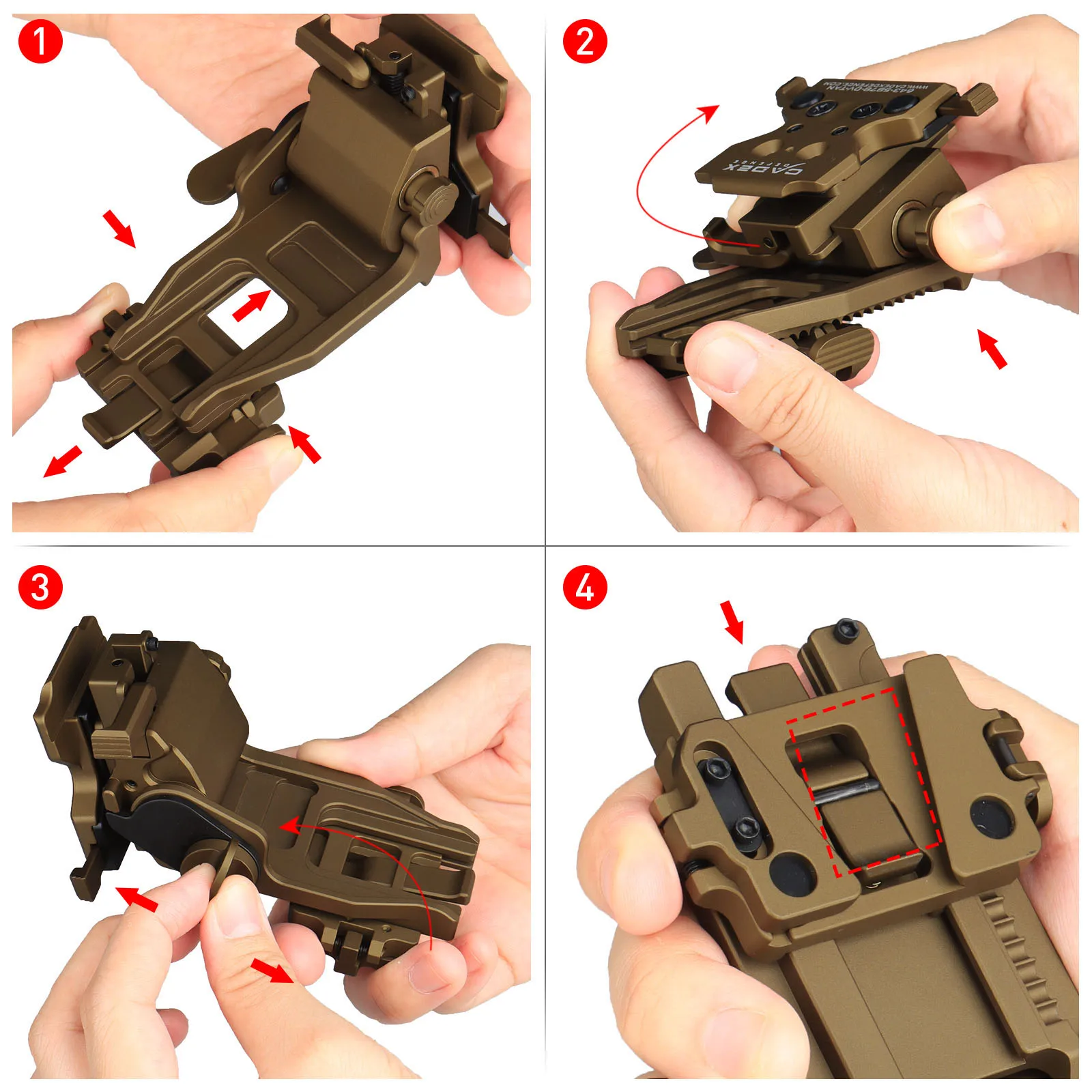 Metal NVG Mount Bracket Holder for PVS18 PVS14 Night Vision Mount ...