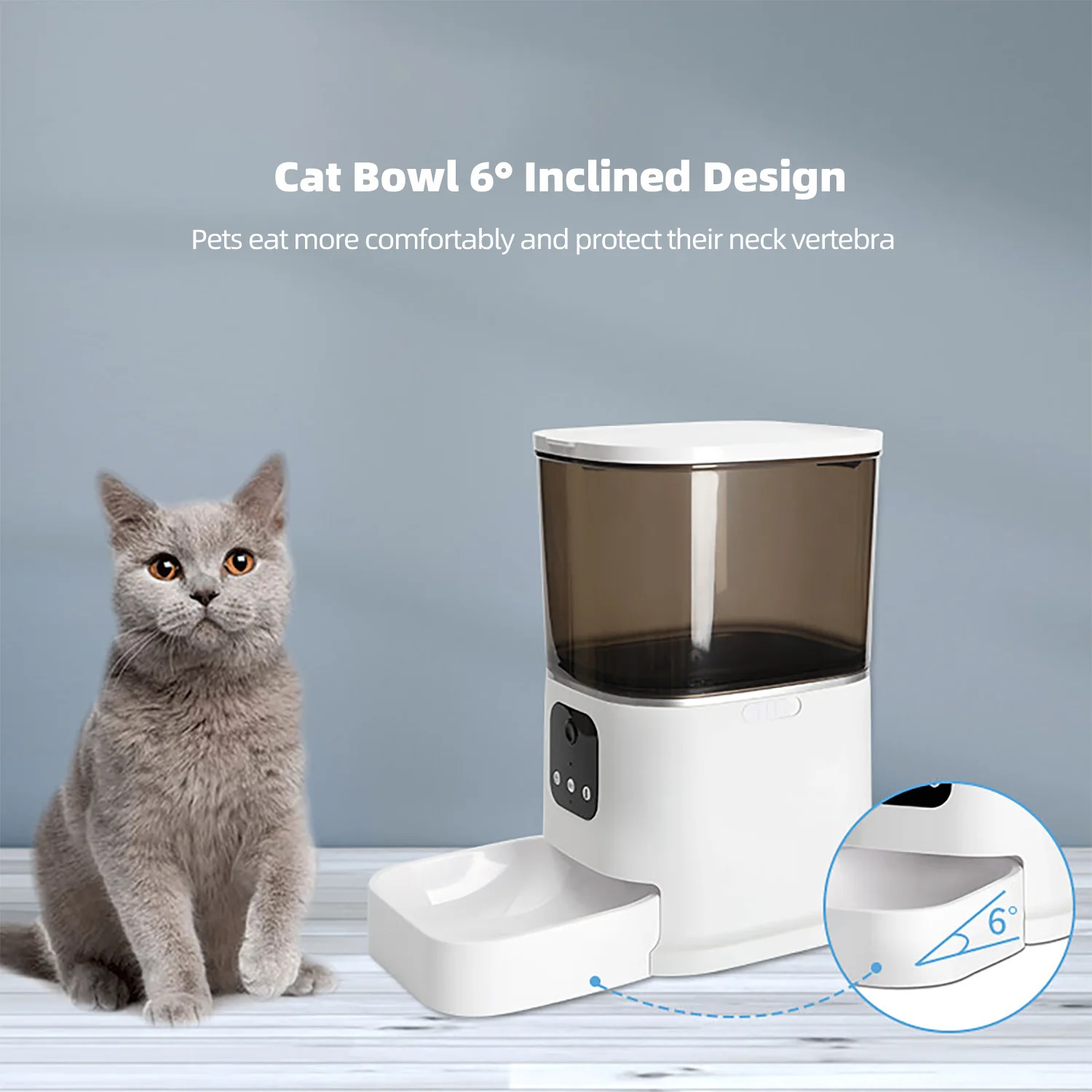 Smart Pet Feeder - Heavy Duty 6L Tuya Remote App Wifi Bowl