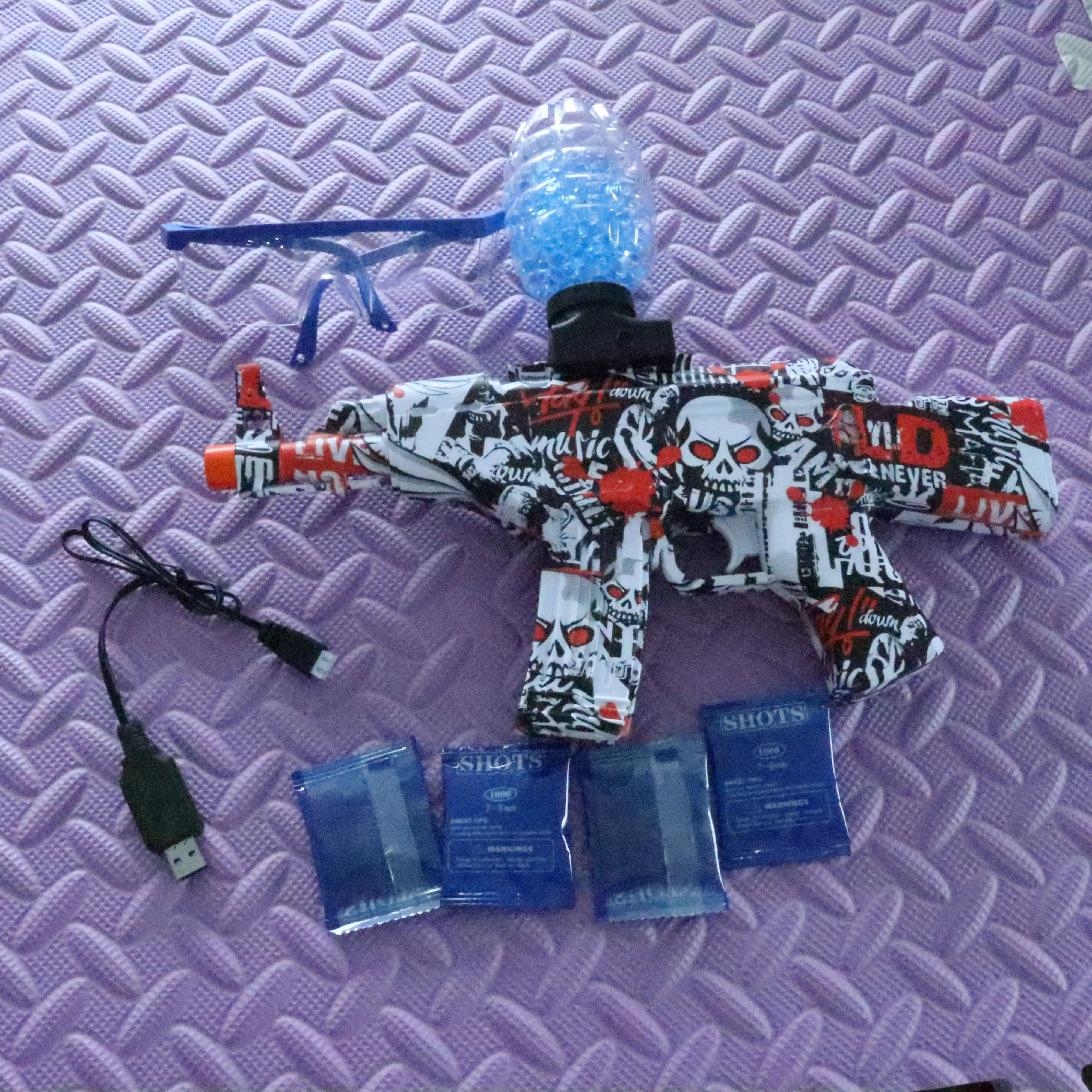 Electric Gelatin Blaster Toy Gun,Splatter Ball Blaster With 10000 ...