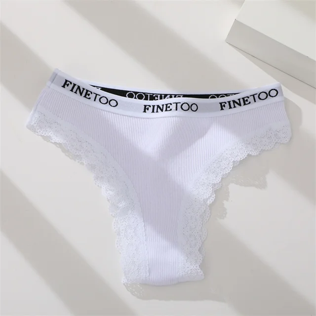 Finetoo Wholesale Lace Cotton Sexy Women Lingerie Panties 1794