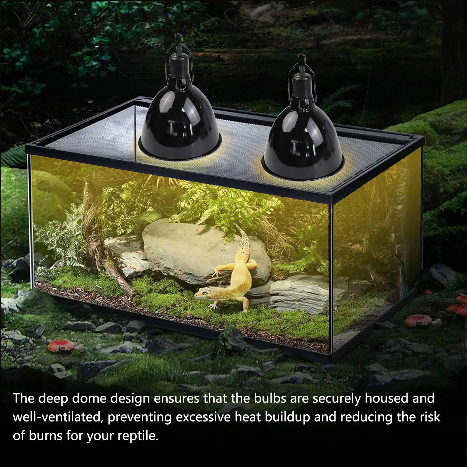 Eu Us Uvb Uva Heating Light Fixture Deep Dome Domestique Reptile Heat ...