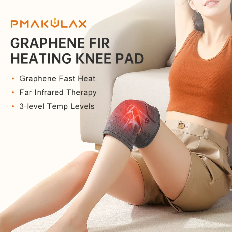 Usb Electric Heated Graphene Far Infrared Knee Brace Wrap Pads For