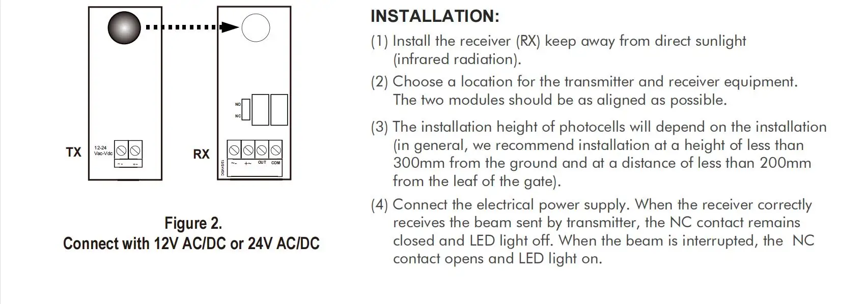 Sliding Gate Safety Detector - Reliable Infrared Barrier