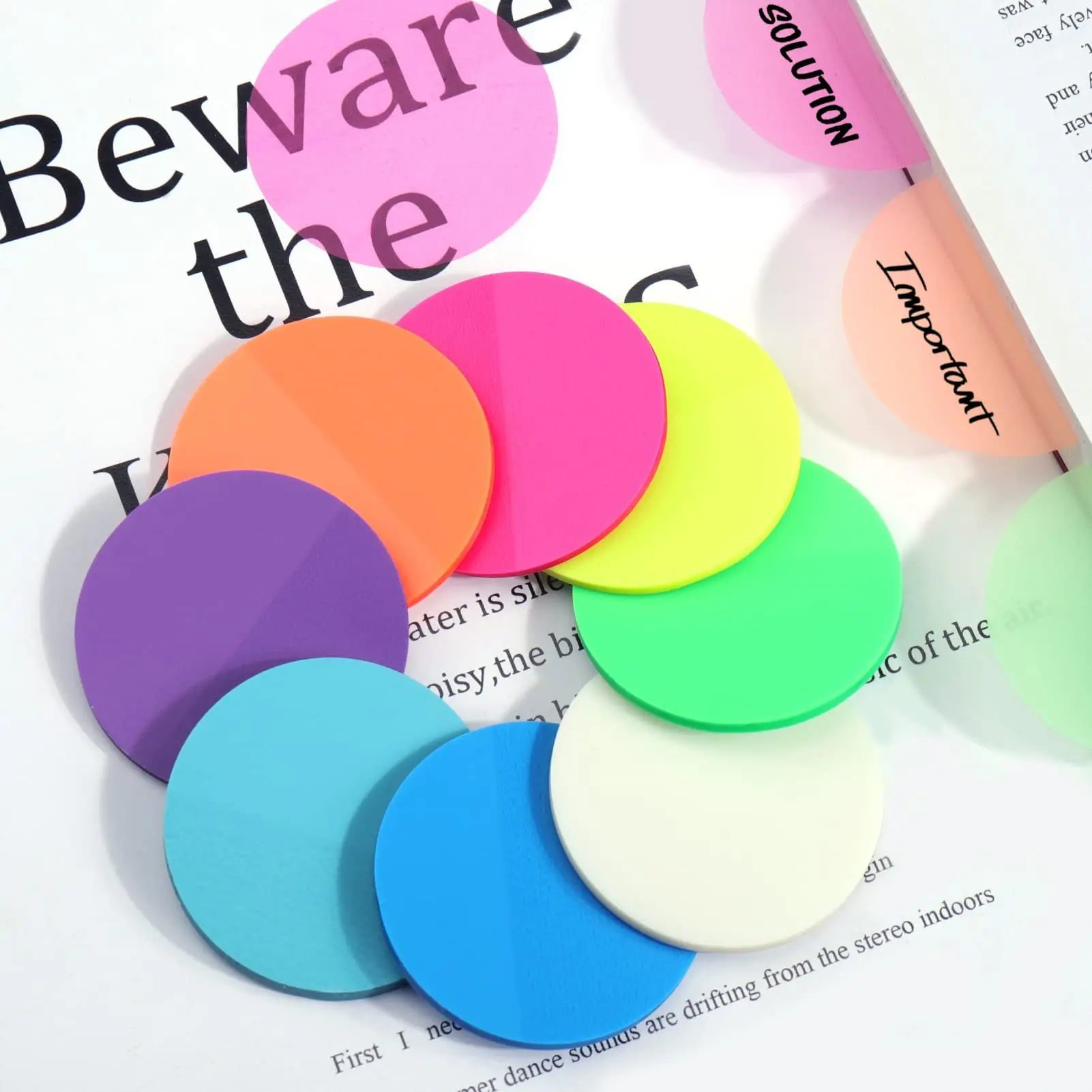 Cmyk Colorful Round Transparent Customized Sticky Notes Wholesale Price ...