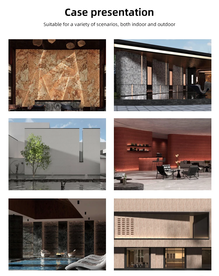 Travertine Soft Stone Flexible Tile Cladding Easy Install for Interior ...