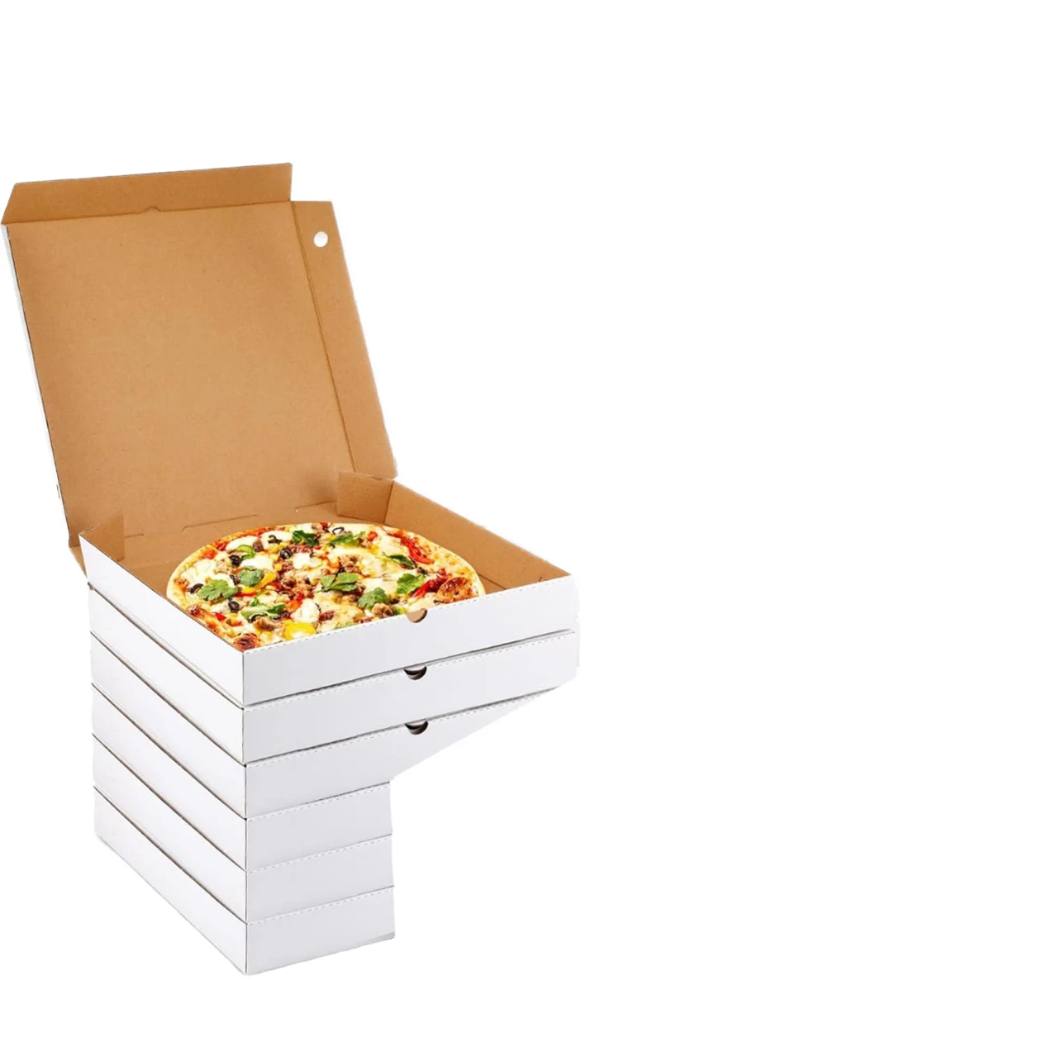 Customized Pizza Delivery Boxes with Logo Design - 7 to 18 Inch Kraft ...