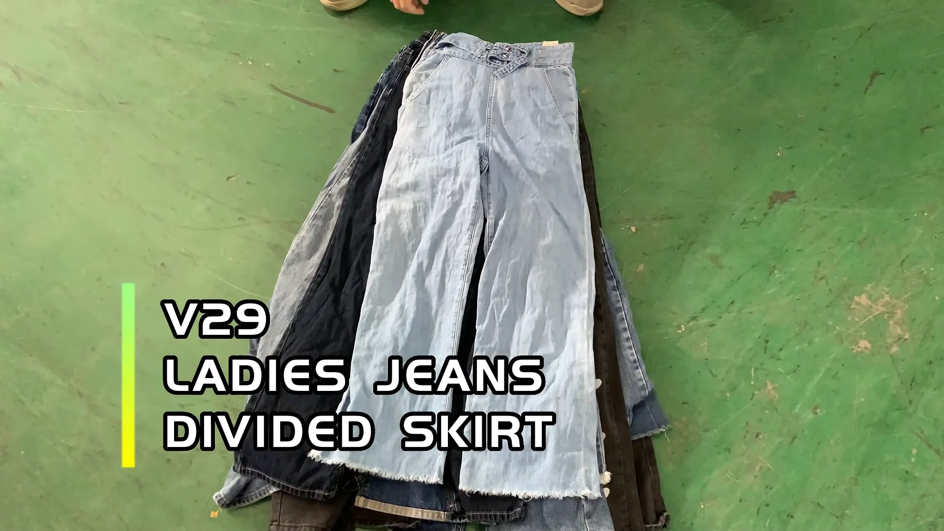 Wholesale Used Jeans Wide Leg Pants Blue Jeans Denim Pants For Women ...