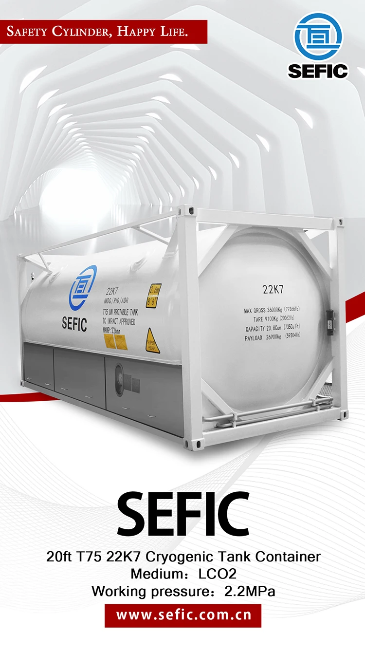 Asme Standard 20ft Cryogenic Tank T75 Iso Tank Transport Container Ln2 ...