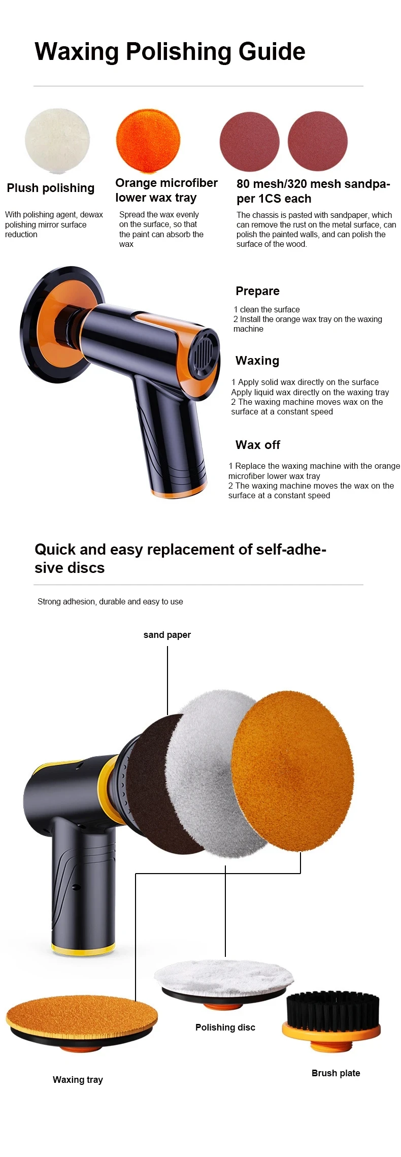 18000rpms Rotary Handheld Adjustable Electric Car Surface Dust Scratch ...