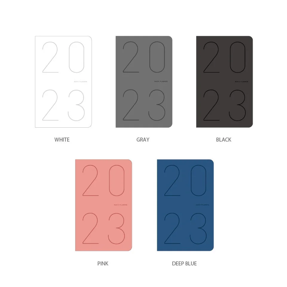 Labon 2023 Premium Basic Dated Monthly Planner Ribbon Bookmark Diary ...