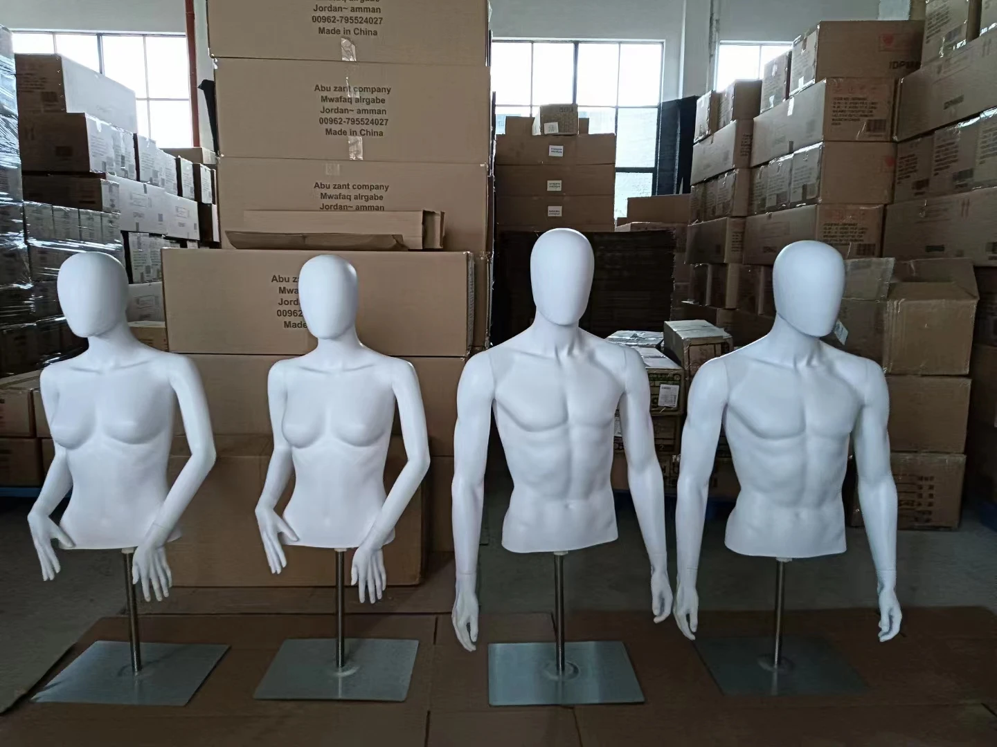Mannequin Half-body Torso Plastic Wholesale Upper-body Dummy Skin Tone ...