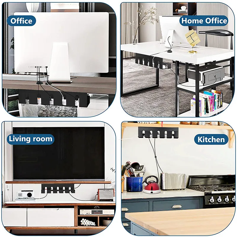Under Desk Cable Management Tray Retractable Under Desk Cord Organizer ...