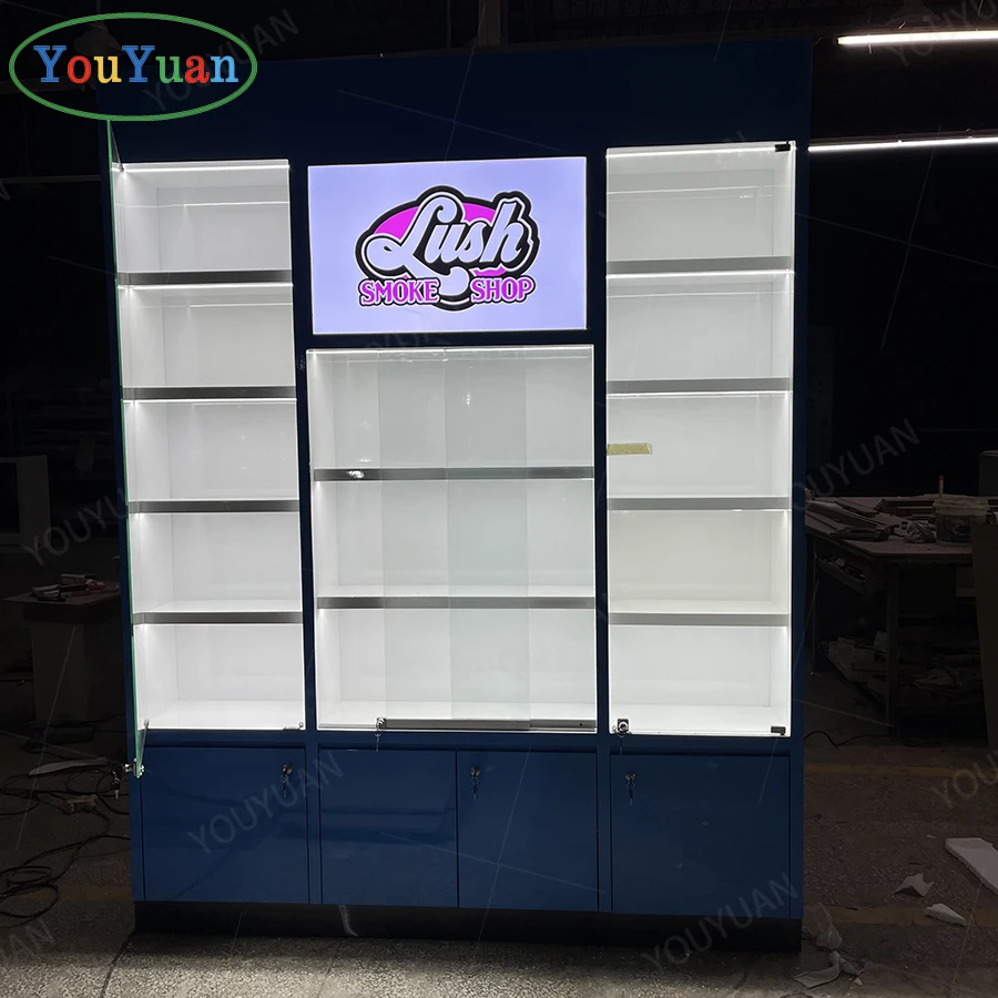 Glass Showcase Store Retail Display Cabinets Tempered Glass Counter ...