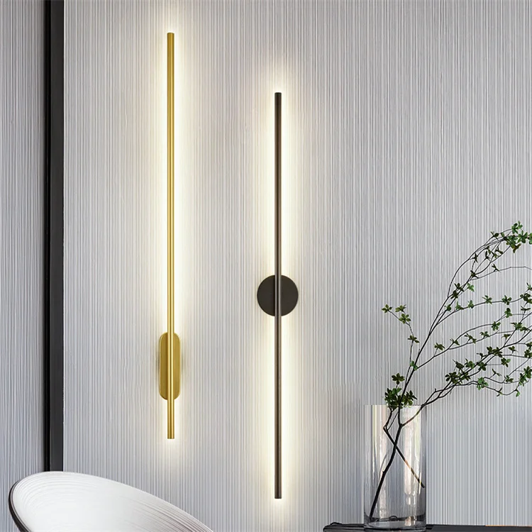 Simple Decorative Line Modeling Wall Hanging Living Room Led Strip Wall ...
