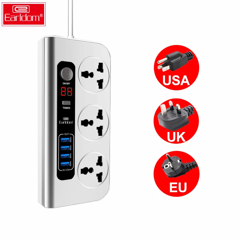 Earldom SC02 Digital Multifunctional Power Sockets