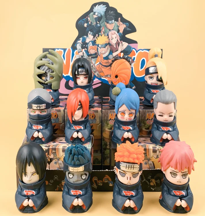 Wholesale Anime Cartoon Mini 3d Lucky Box Figure 12pcs Kakashi Sasuke ...
