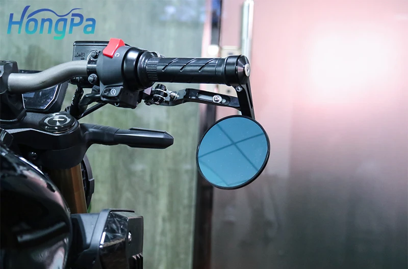 Motorcycle Universal Bike Side Mirrors - Anti-Glare Blue Glass