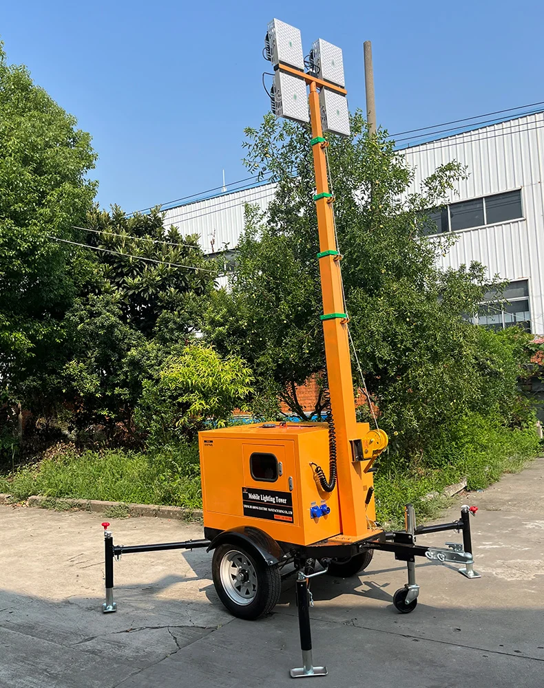 Manual Lifting Water Cooled Diesel Generator Lighthouse With Led Light ...