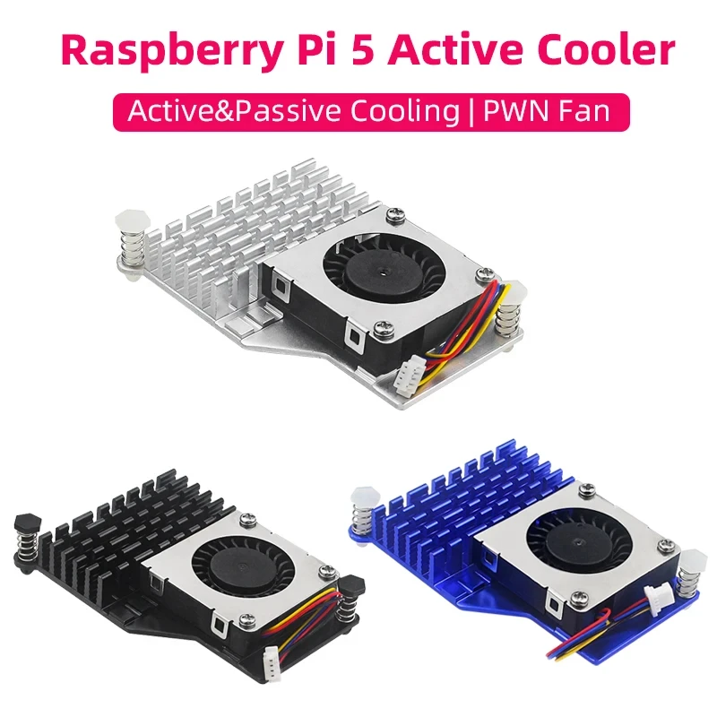 Raspberry Pi 5 Active Cooler - Aluminum Heatsink Fan
